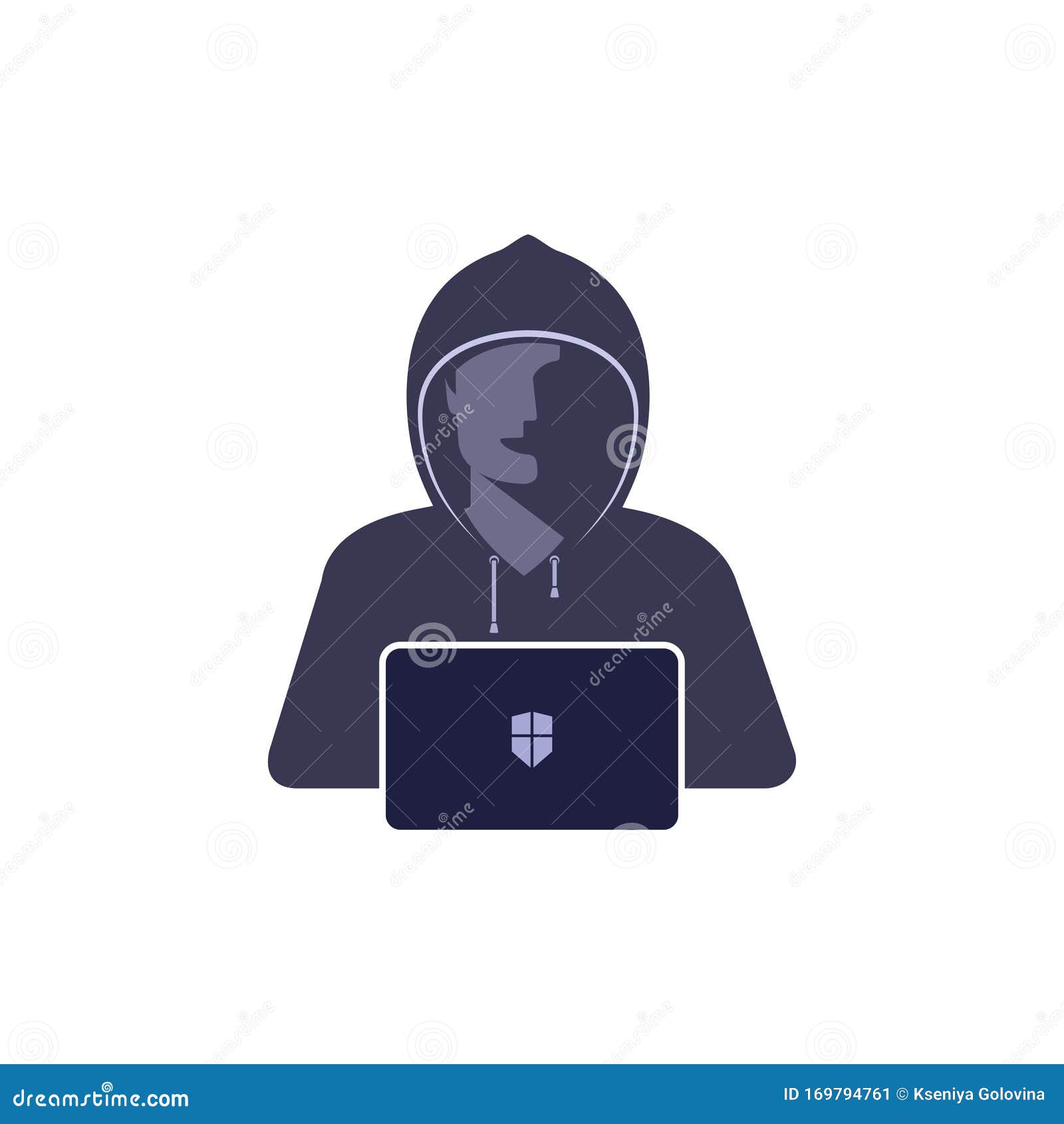 Hacker, Vector Illustration, Icon, Emblem Stock Vector - Illustration ...
