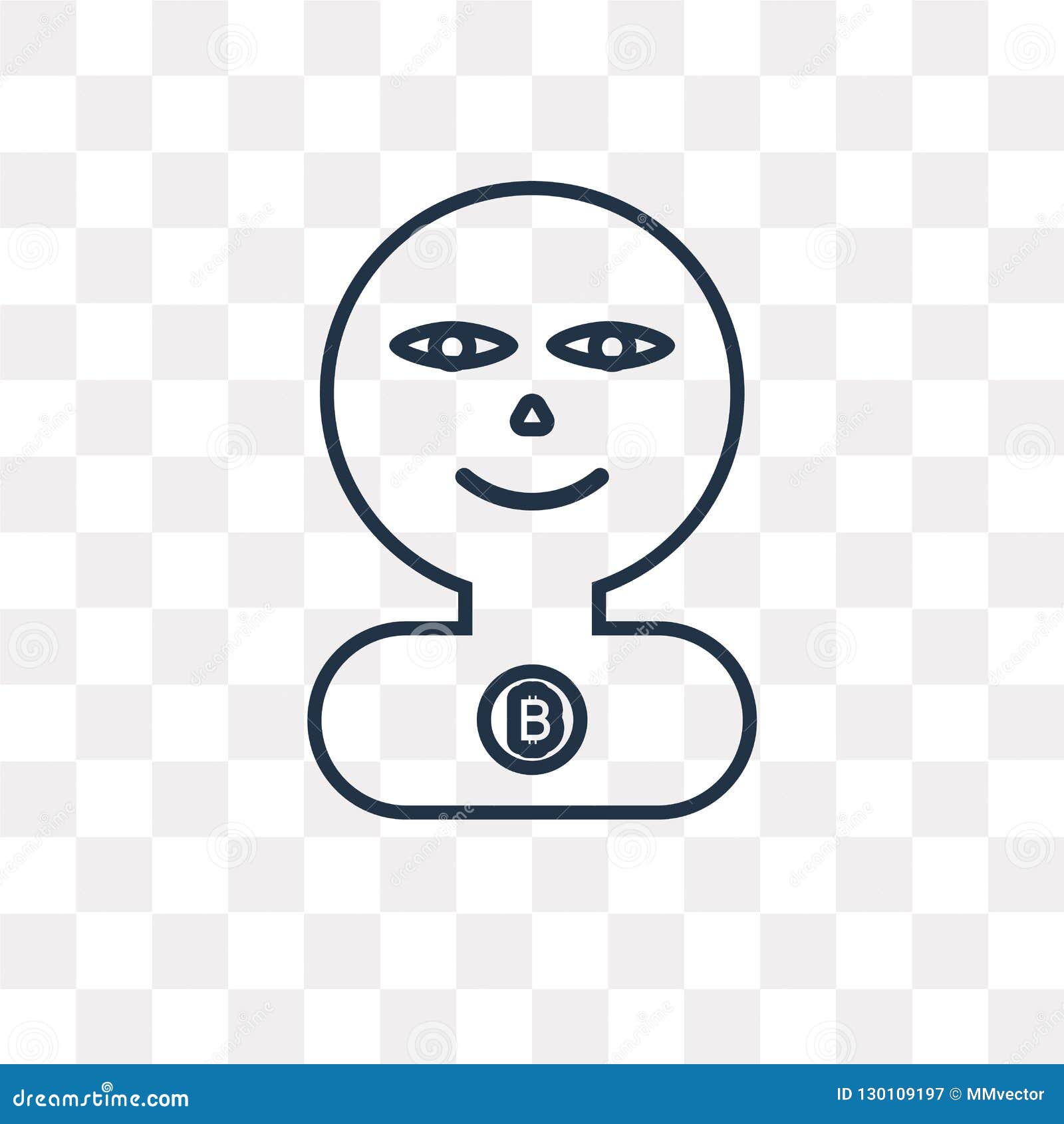 Hacker Vector Icon Isolated on Transparent Background, Linear Ha Stock ...