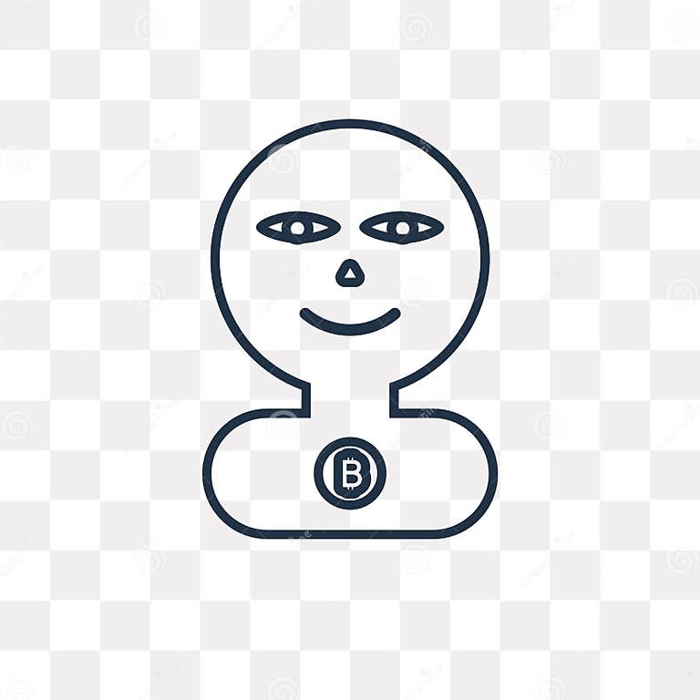 Hacker Vector Icon Isolated on Transparent Background, Linear Ha Stock ...