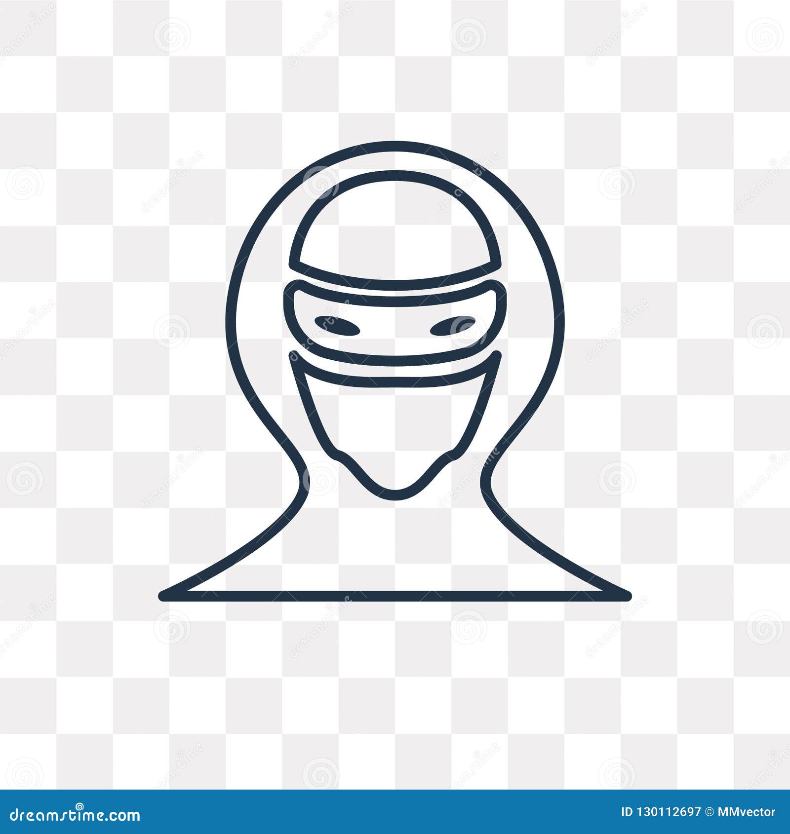 Hacker Vector Icon on Transparent Background, Linear Ha Stock Vector ...