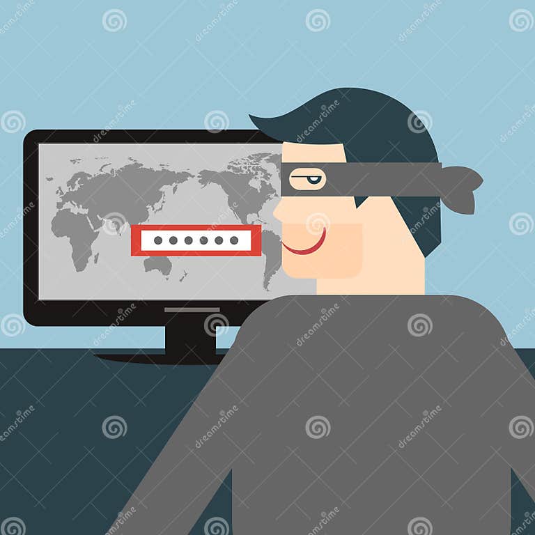 Hacker stock vector. Illustration of portrait, data, balaclava - 34769902