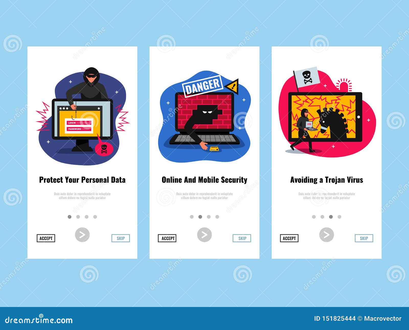 Hacker Vertical Banners Set Stock Vector - Illustration of flat ...