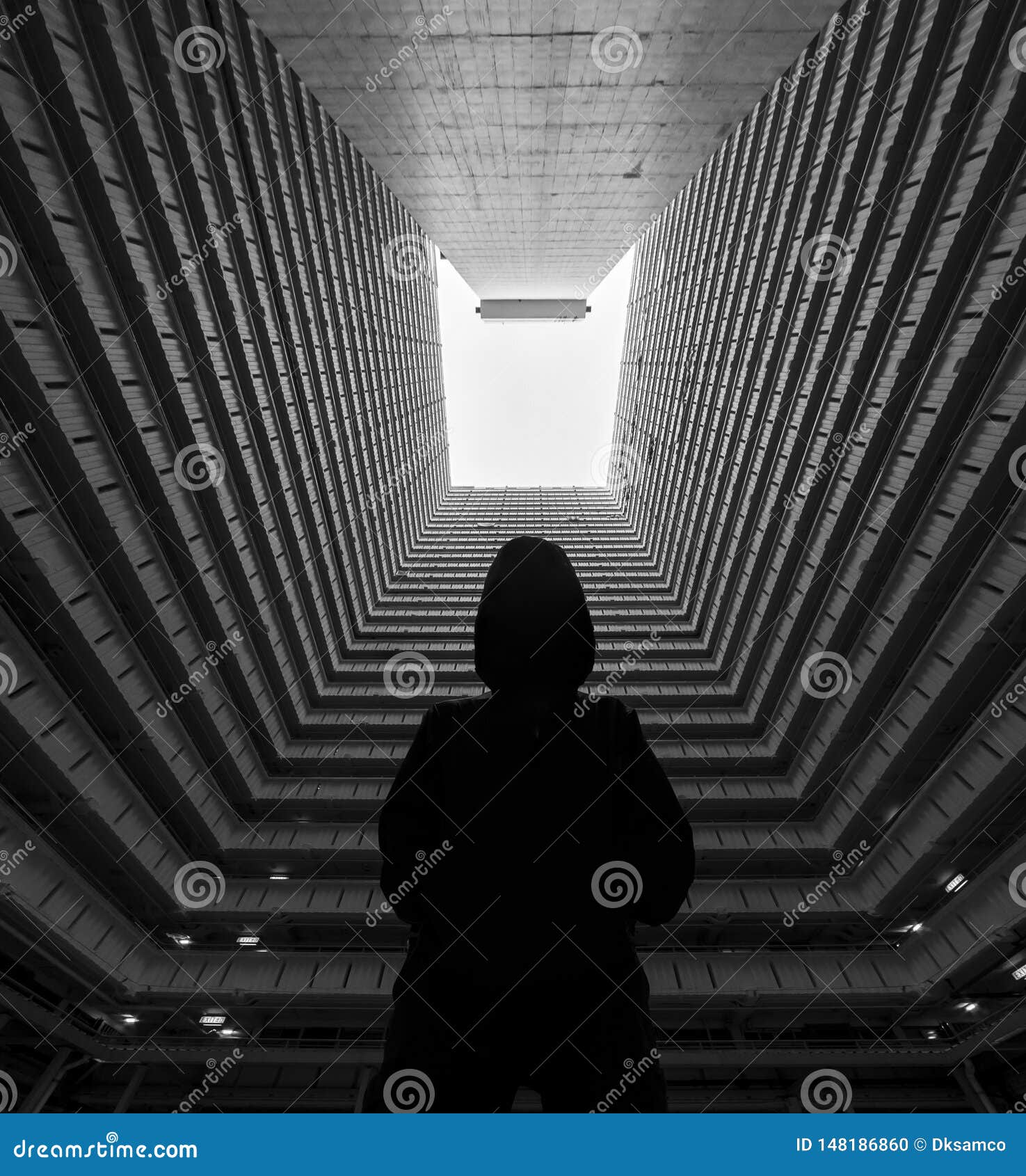 Hacker in Very Crowded Building Hongkong. Asia. Stock Photo - Image of ...