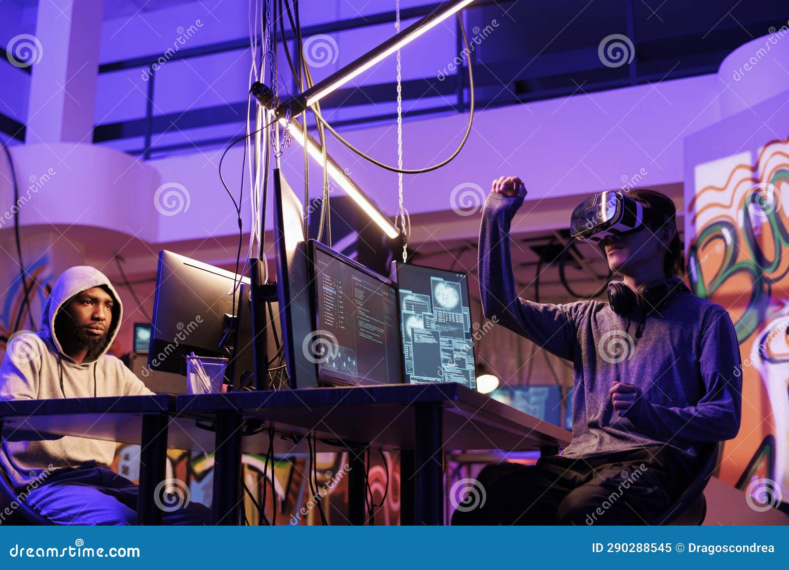 Hacker In Vr Glasses Cracking Password Stock Image Image Of Malicious Glasses 290288545