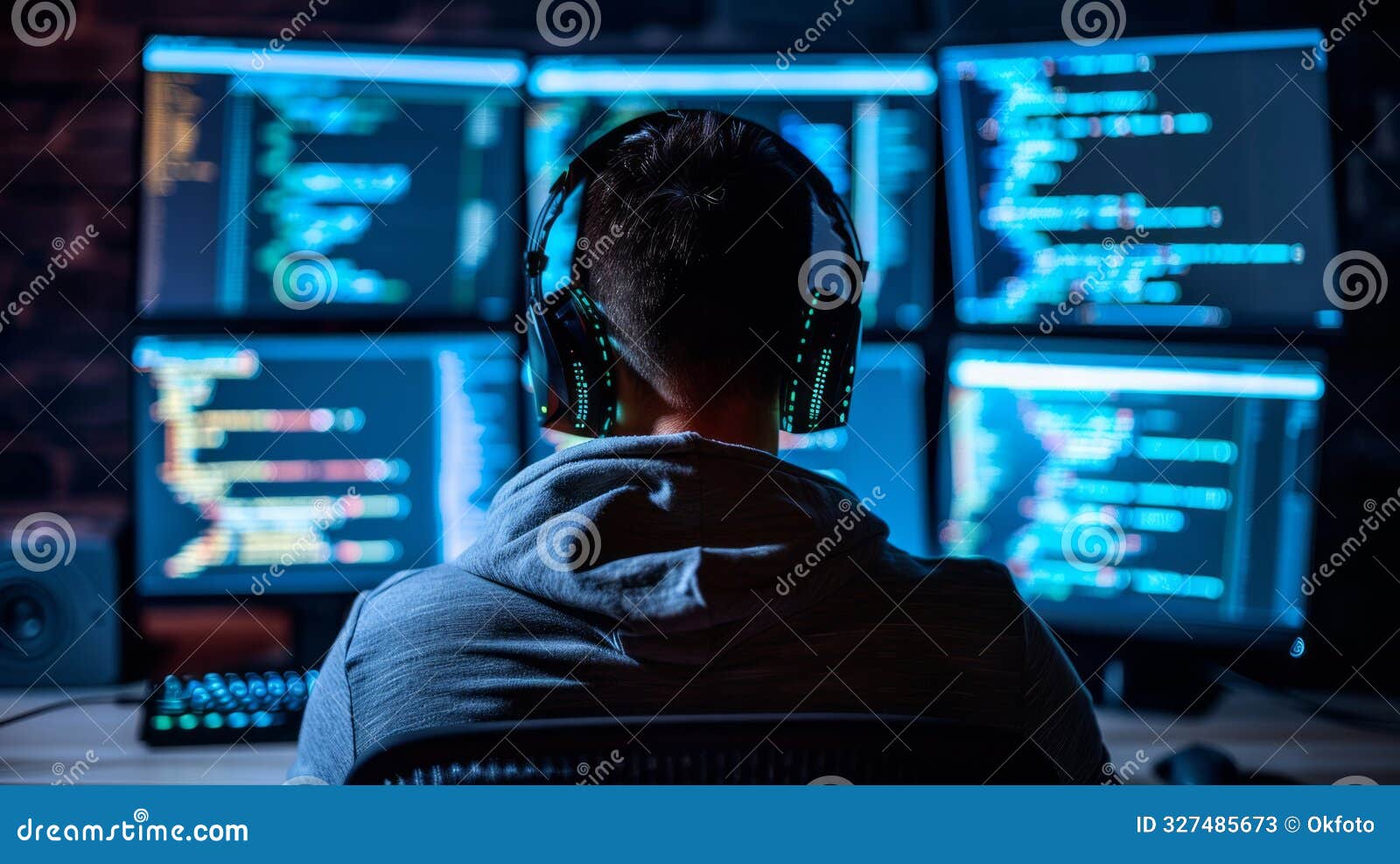 A Hacker Vs. Security Expert Showdown in Cyberspace Stock Illustration ...