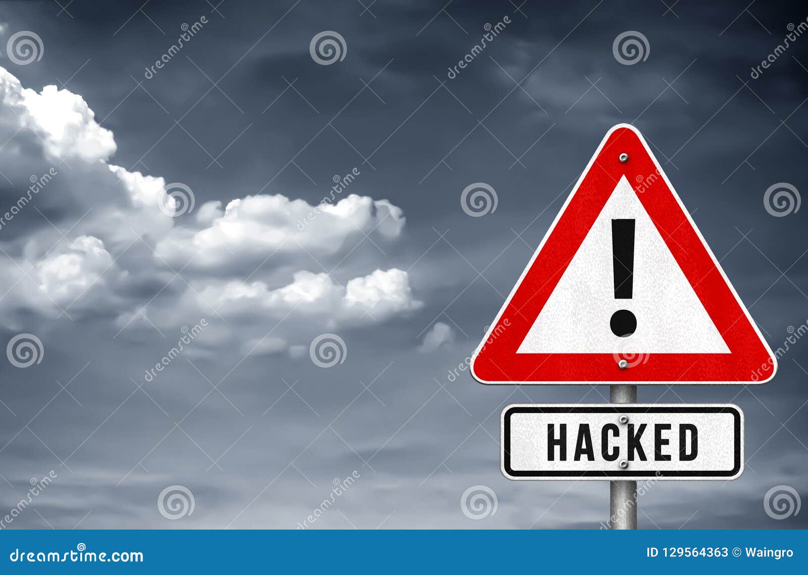 Hacker - warning sign stock illustration. Illustration of hack - 129564363