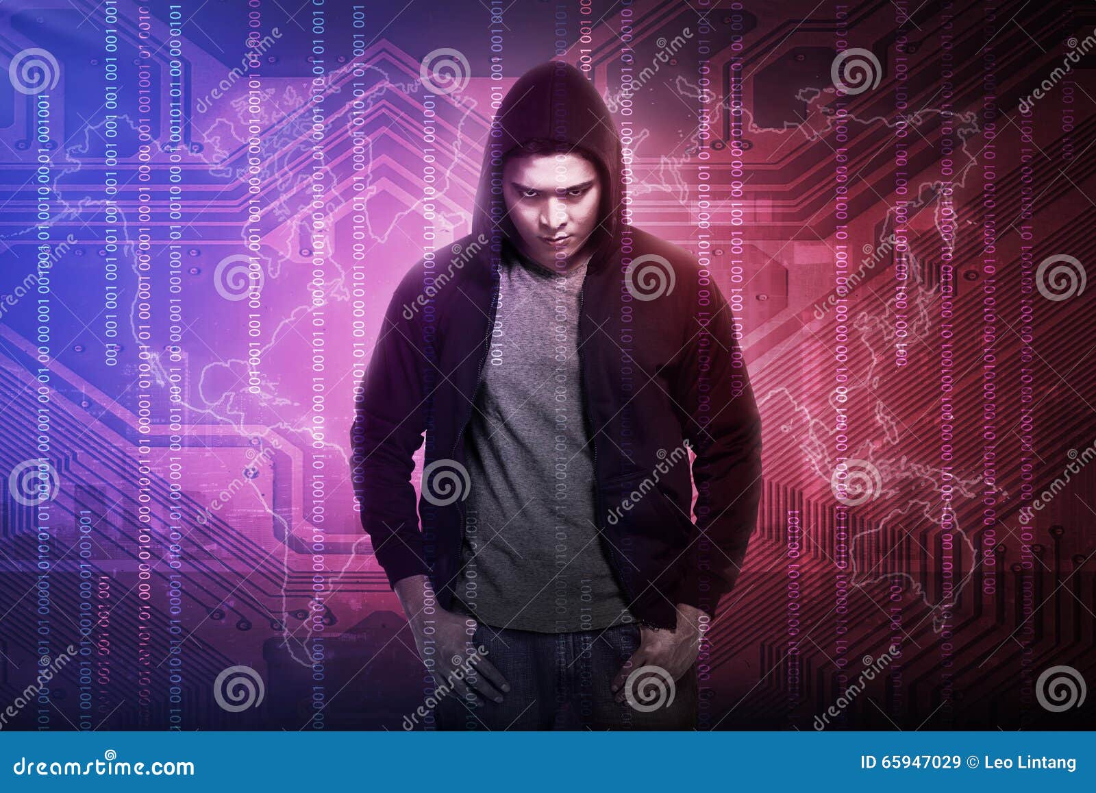 Hacker Wearing Hoodie Shirt Stock Image - Image of dark, network: 65947029