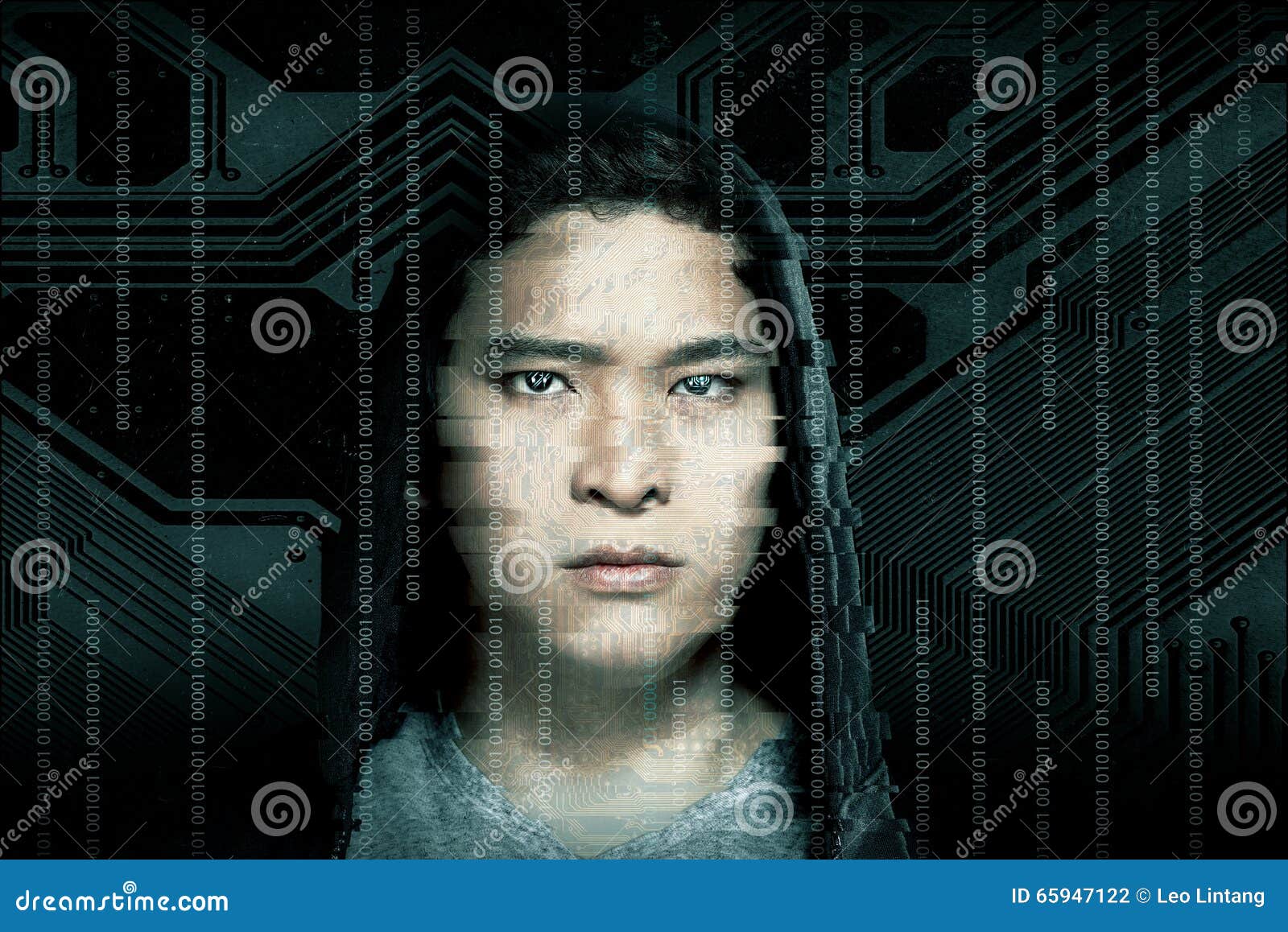 Hacker Wearing Hoodie Shirt Stock Photo - Image of criminal, hacker ...