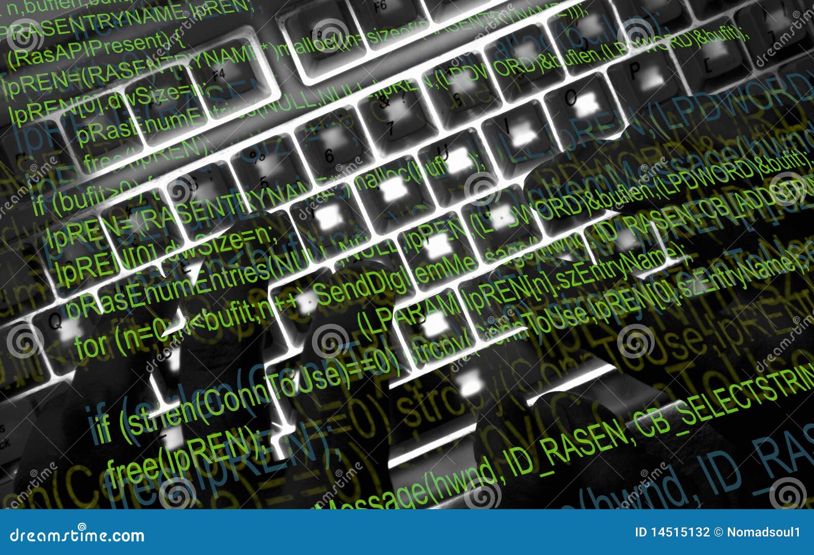 Hacker at work stock photo. Image of javascript, design - 14515132