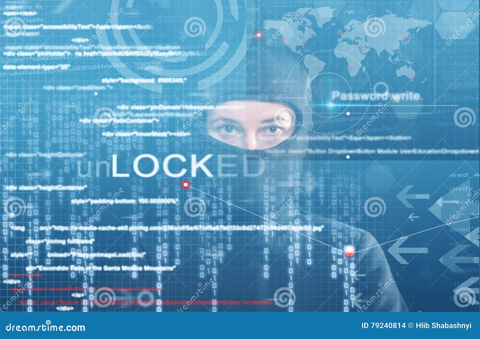 Hacker at work stock photo. Image of futuristic, hoody - 79240814