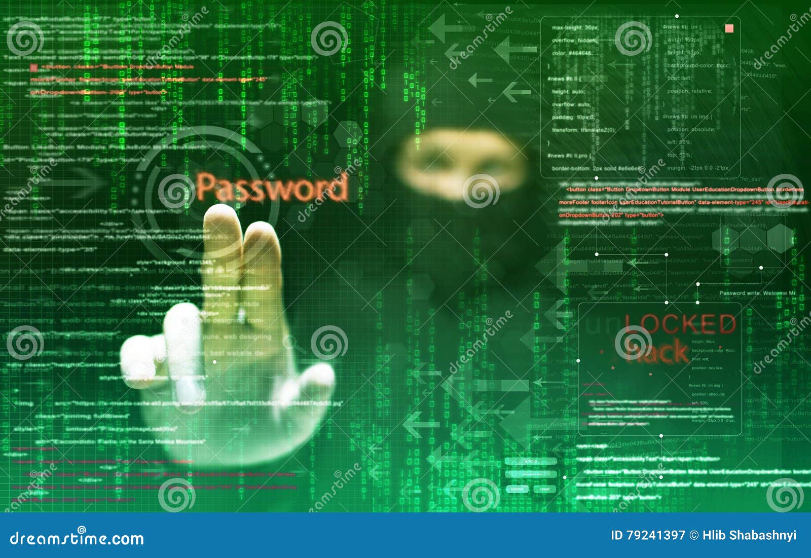 Hacker at work stock image. Image of danger, computer - 79241397