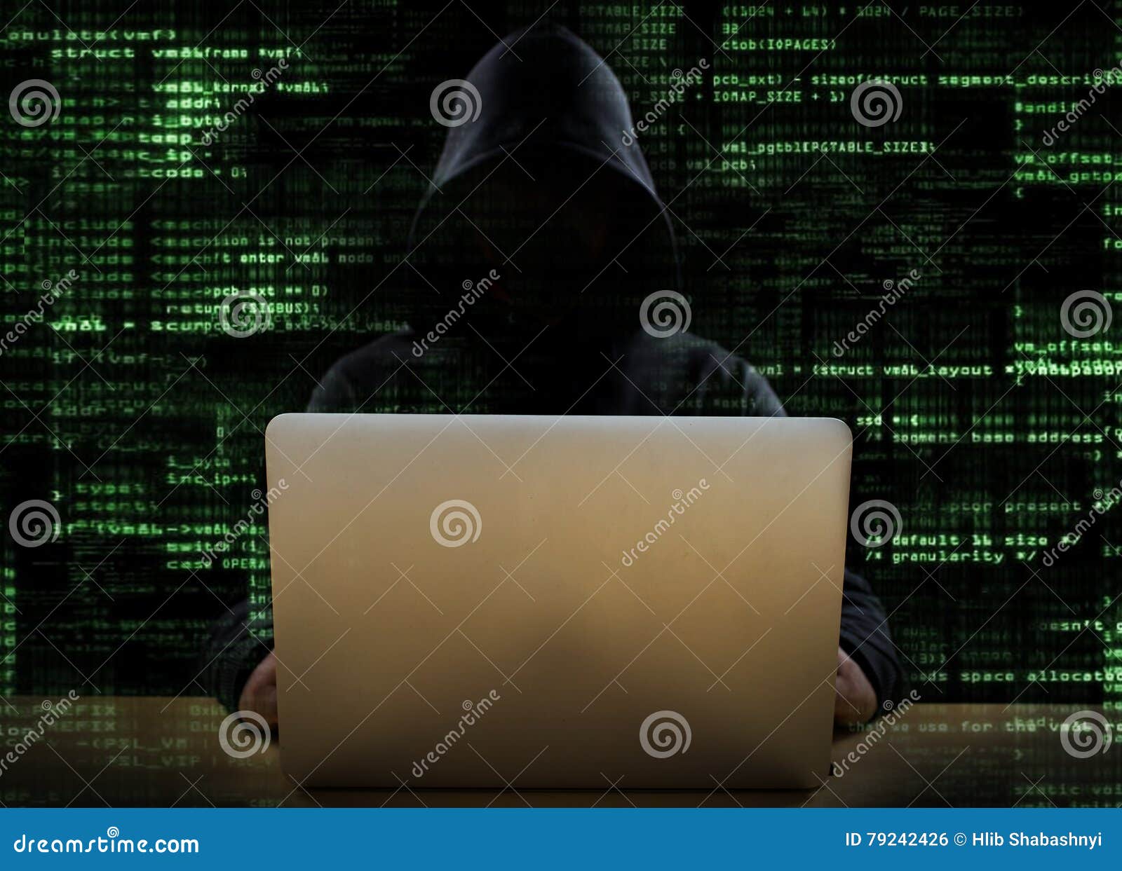 Hacker at work stock photo. Image of graphic, attack - 79242426