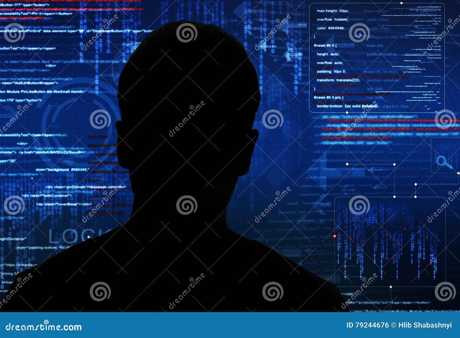 Hacker at work stock photo. Image of anonymous, hacker - 79244676