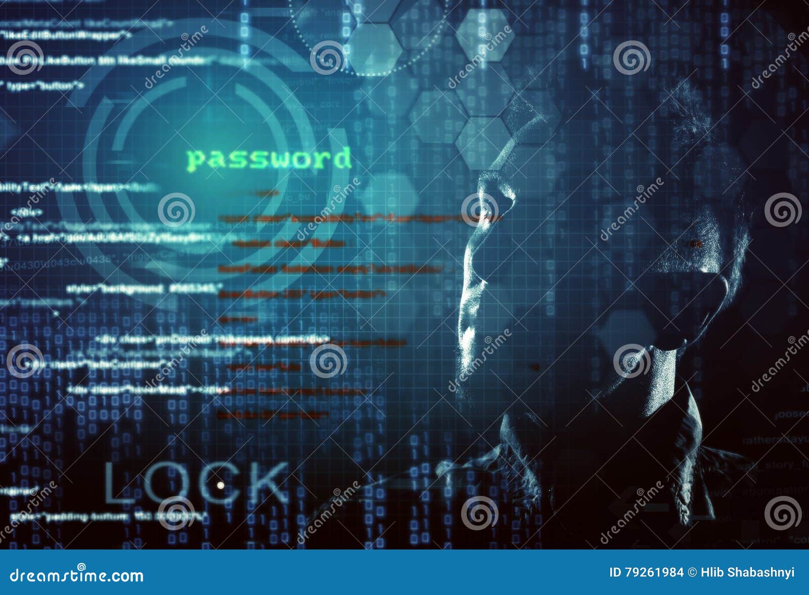 Hacker at work stock photo. Image of criminal, attack - 79261984