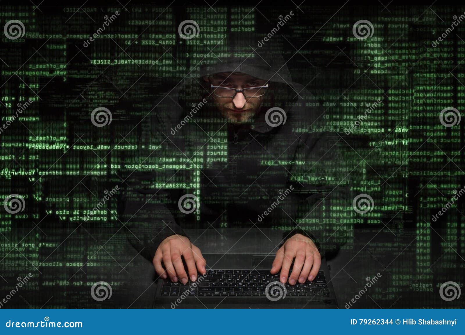 Hacker at work stock photo. Image of password, command - 79262344