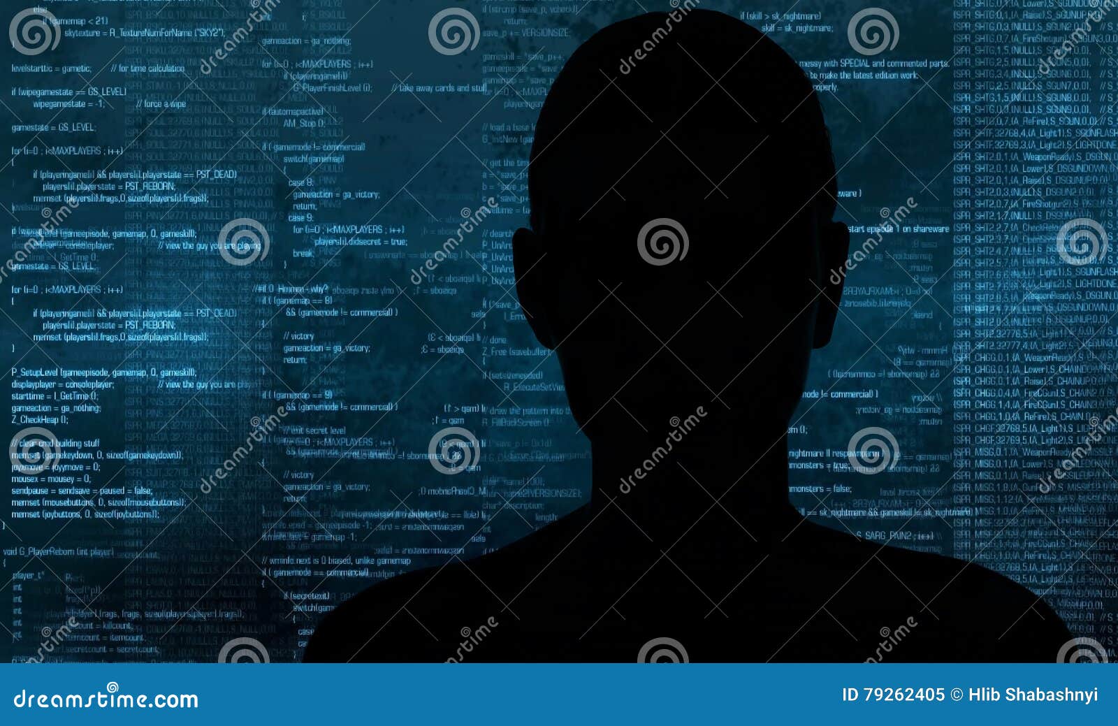 Hacker at work stock image. Image of computer, danger - 79262405