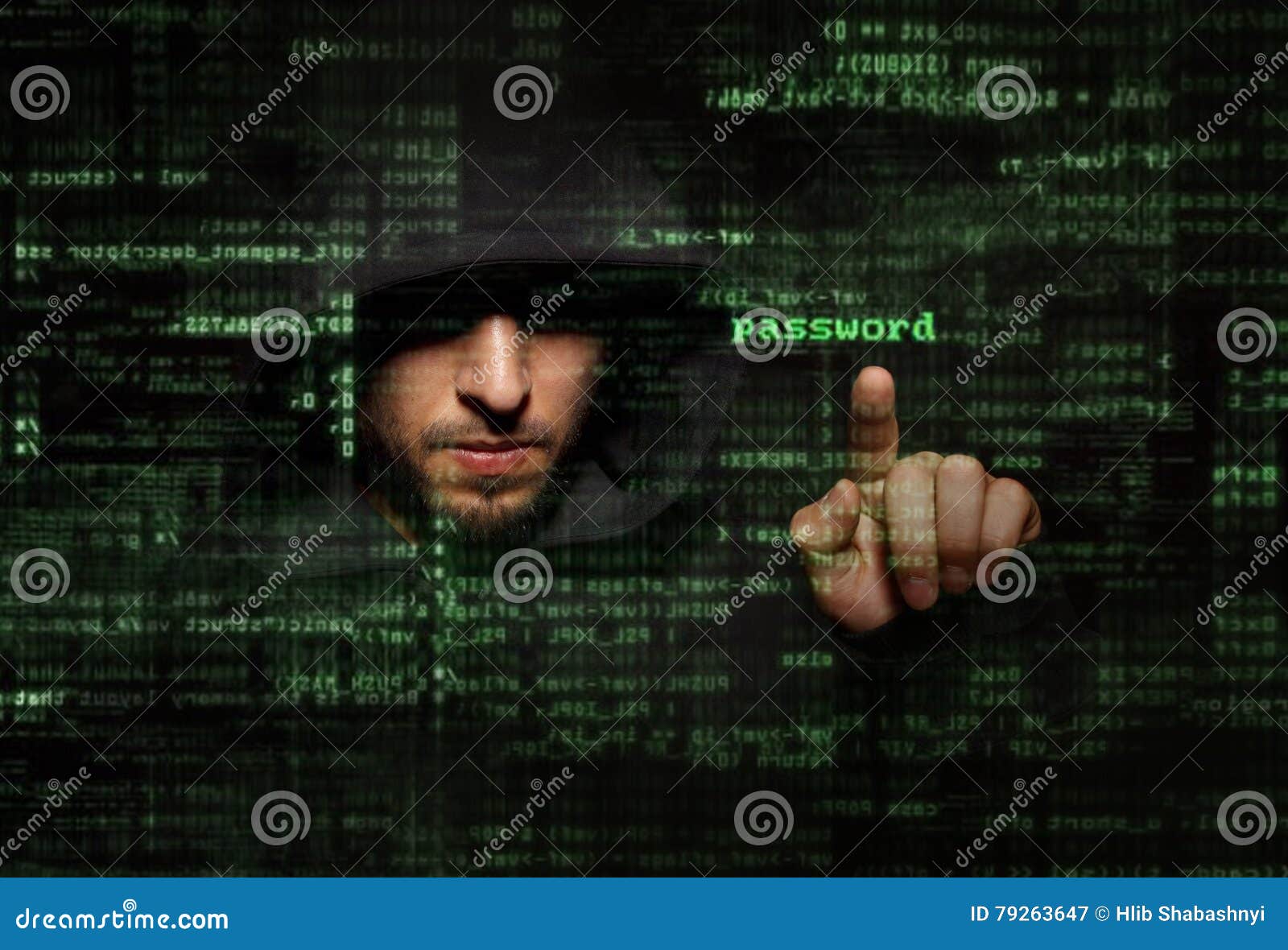 Hacker at work stock image. Image of communication, crime - 79263647