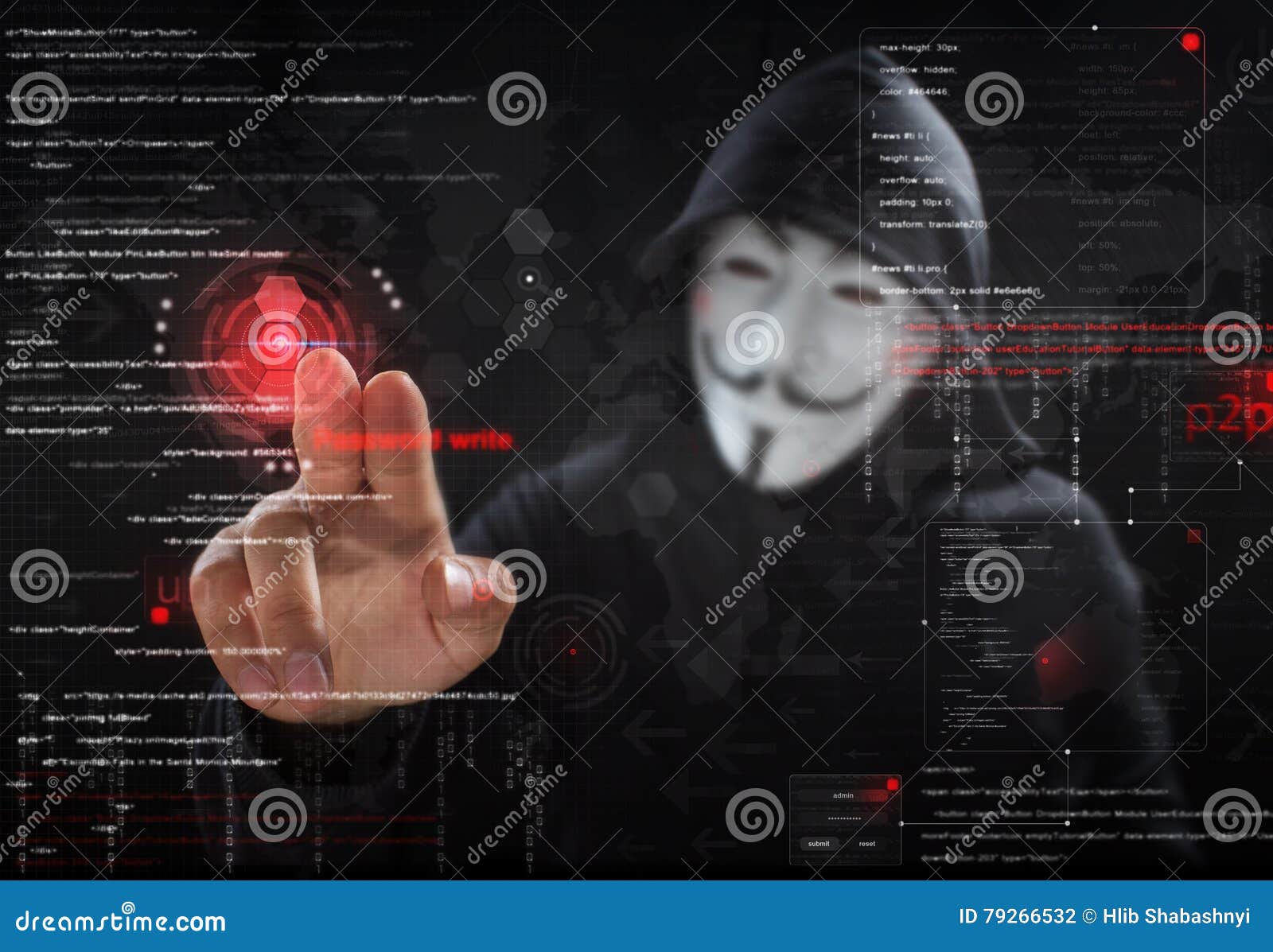 Hacker at work stock photo. Image of attack, information - 79266532
