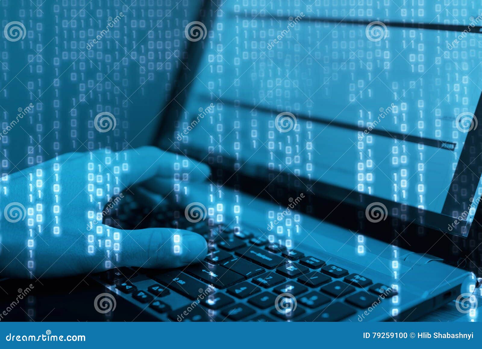 Hacker at work stock photo. Image of data, coding, attack - 79259100