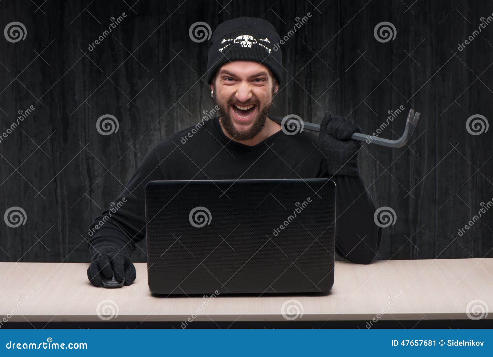 Hacker at Work with a Laptop Stock Image - Image of security, ideas ...