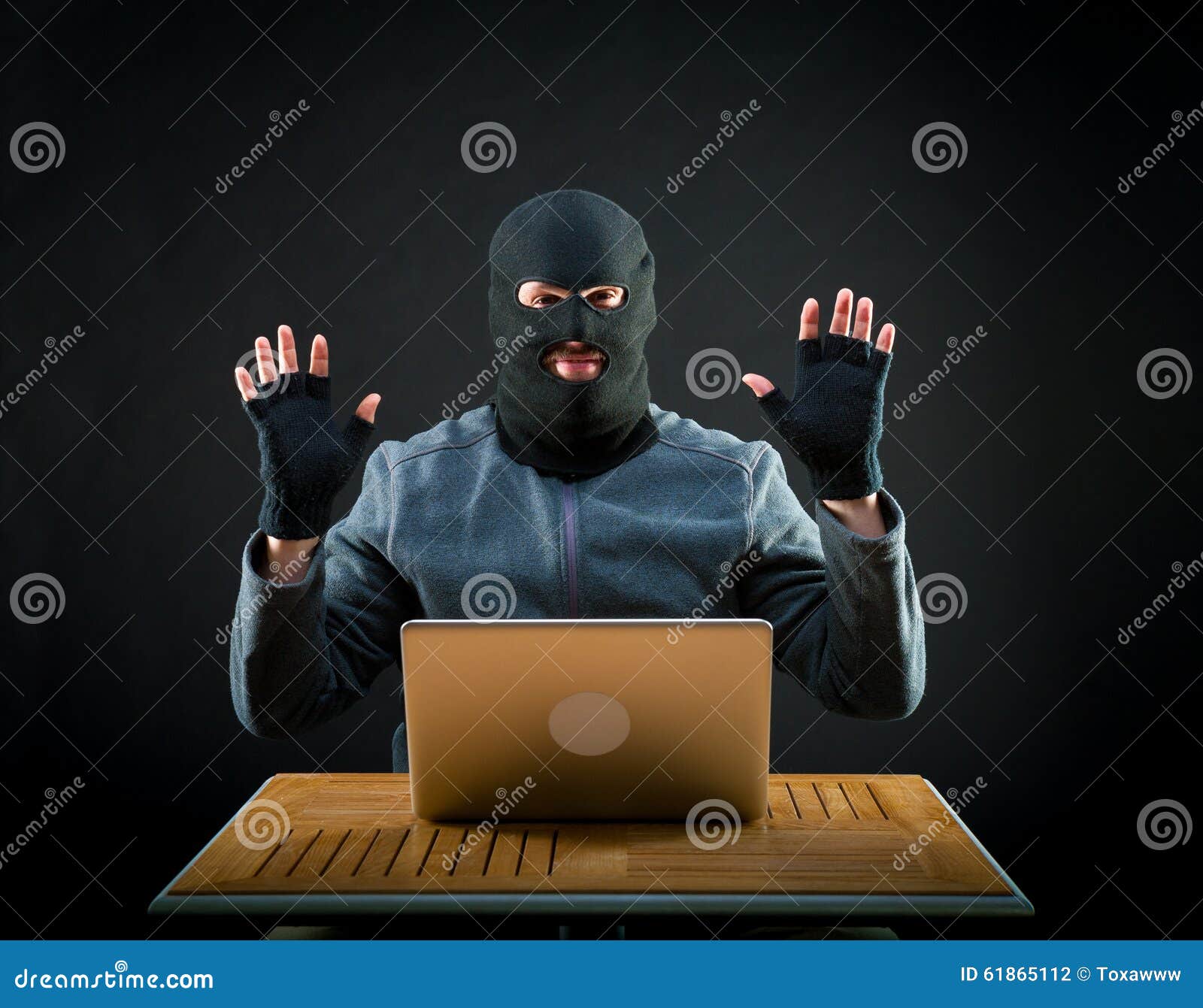 Hacker at work stock photo. Image of black, identity - 61865112