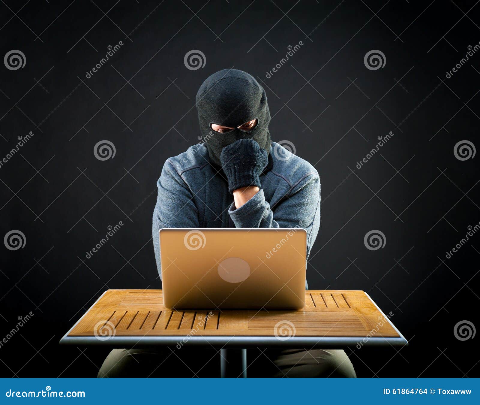 Hacker at work stock photo. Image of crime, internet - 61864764