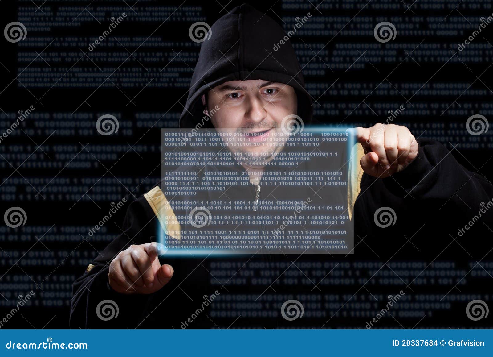 Hacker working stock photo. Image of touch, technology - 20337684