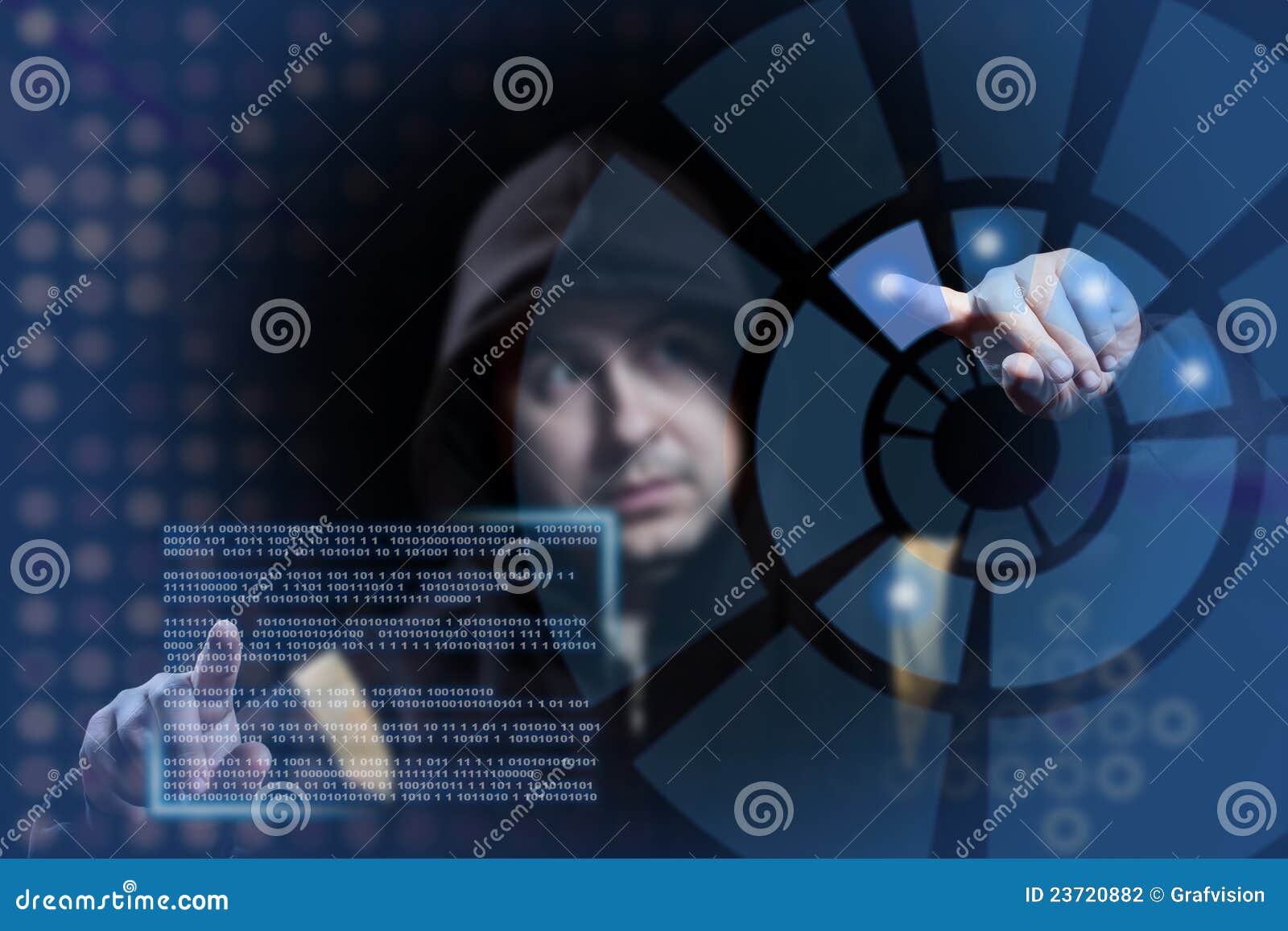 Hacker working stock photo. Image of workflow, hacking - 23720882