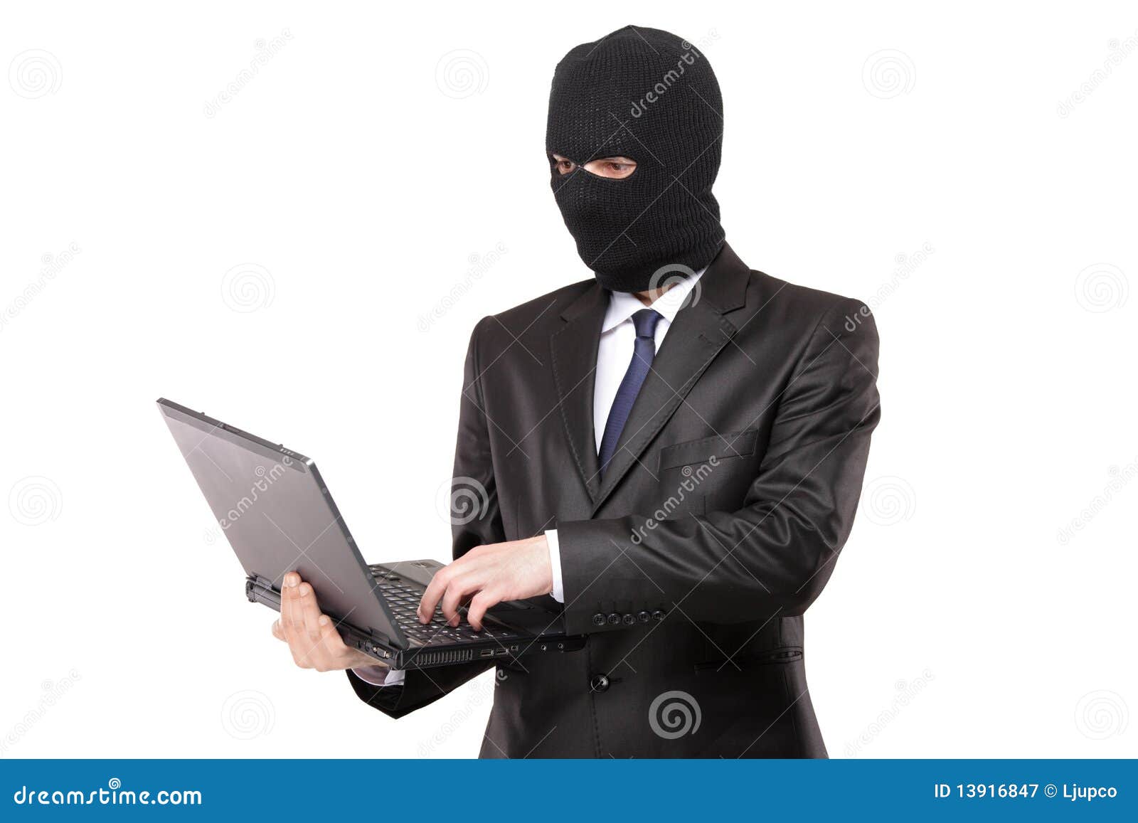 A Hacker Working on a Laptop Stock Image - Image of concept, computer ...