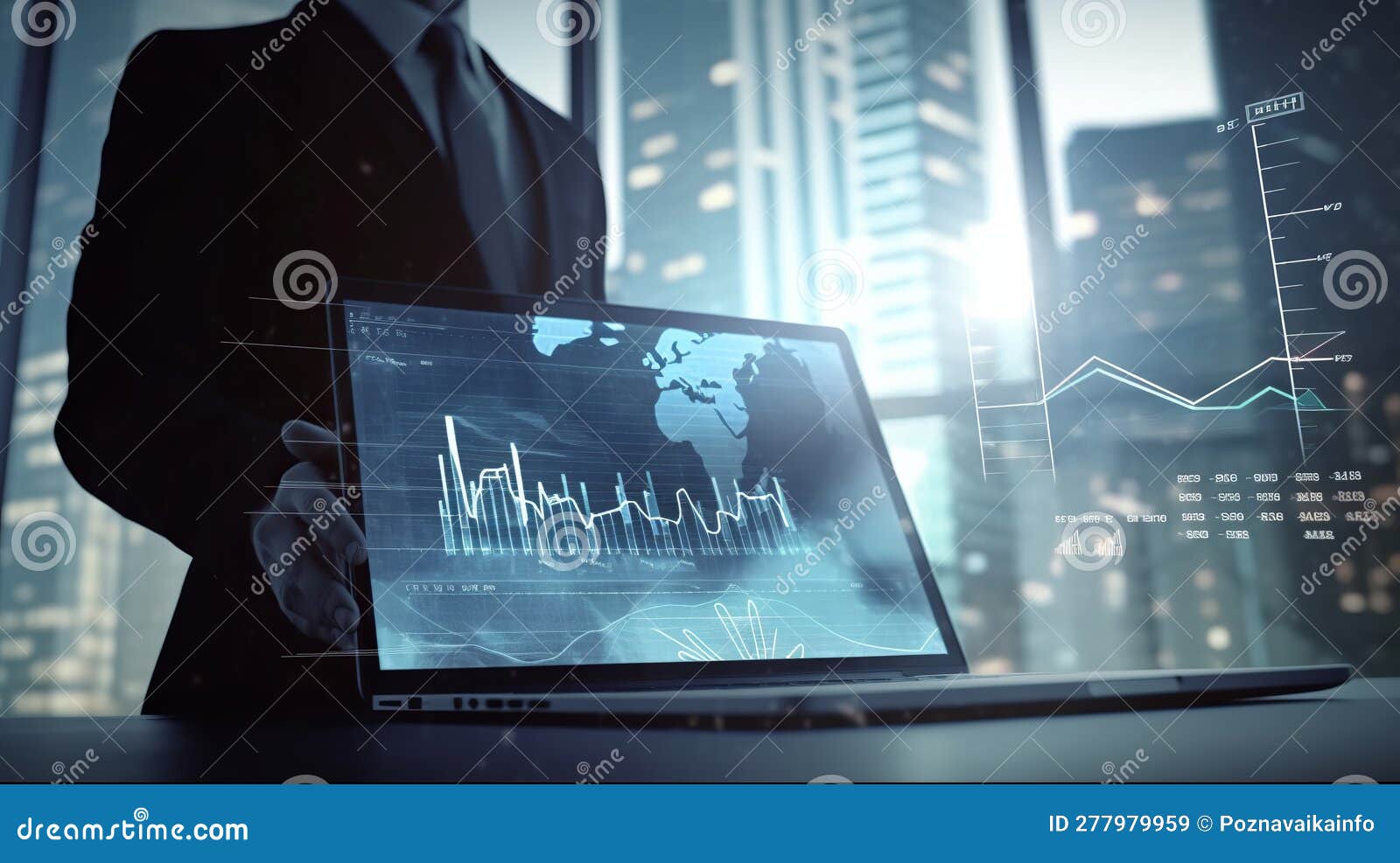 A Hacker, Working on a Laptop with a Glowing Globe Visible Behind Them ...