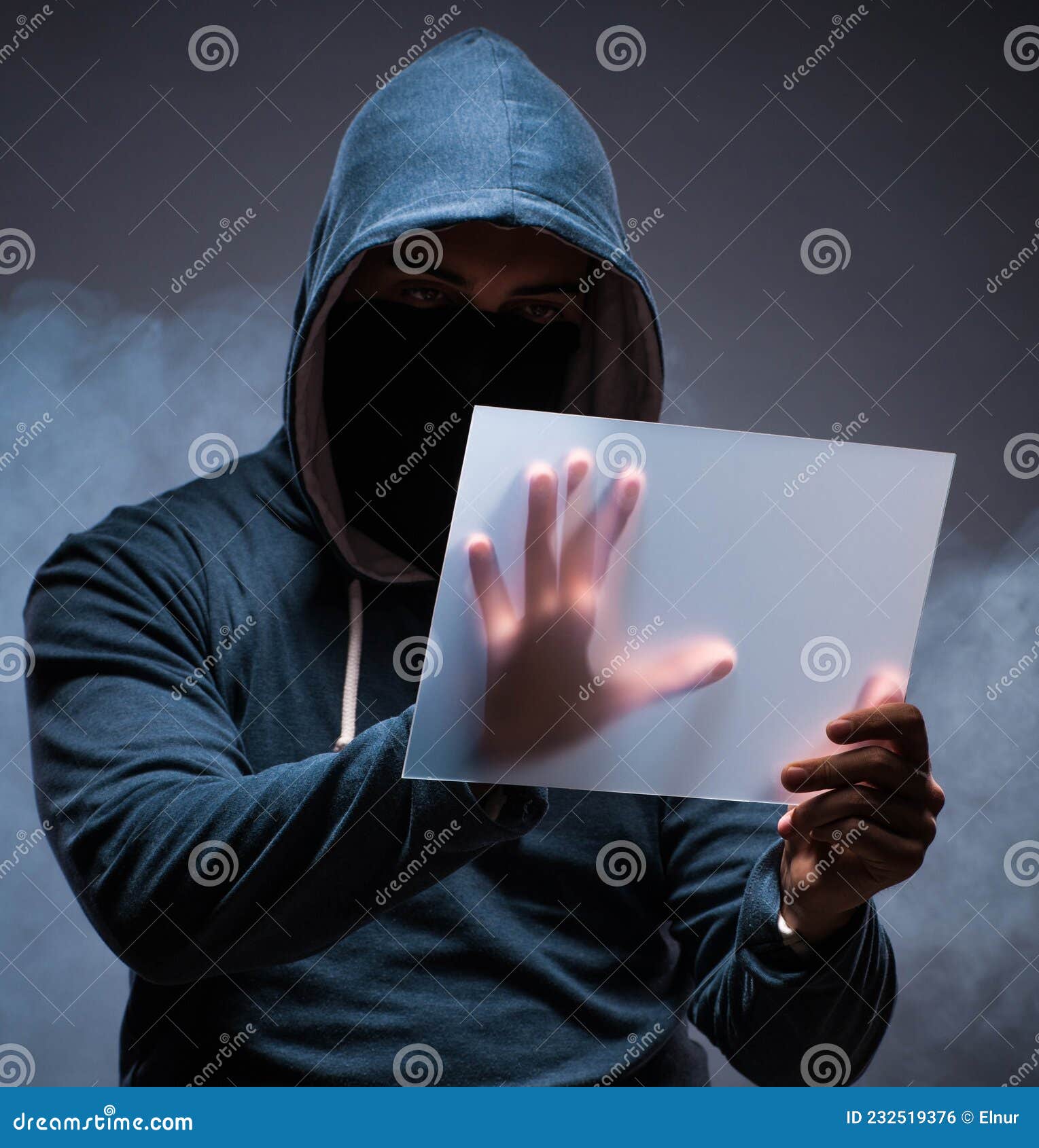 Hacker Working on Tablet in Dark Stock Photo - Image of laptop, cyber ...
