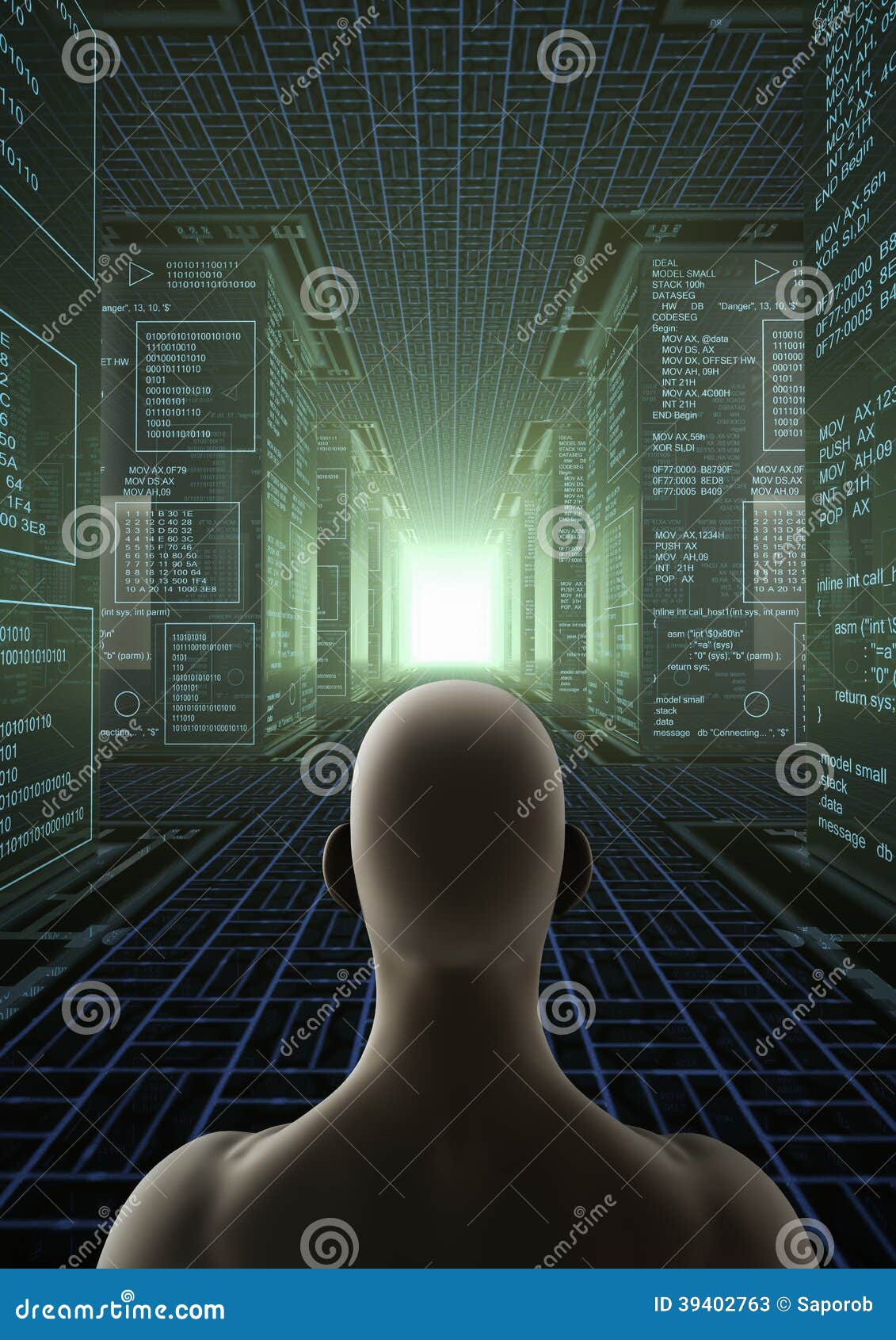 Hacker World stock illustration. Illustration of cyborg - 39402763