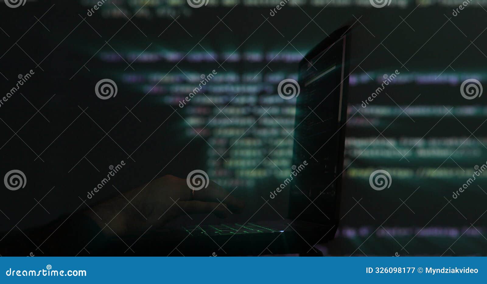 Hacker Writing Code Cracking Computer Programming Code In The Background Hacker Attack 9448