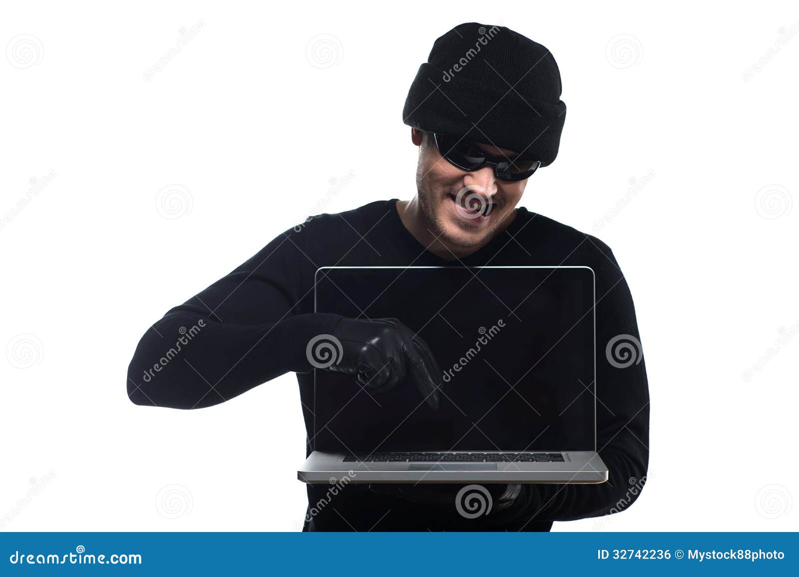 Hacker. stock photo. Image of isolated, horizontal, button - 32742236
