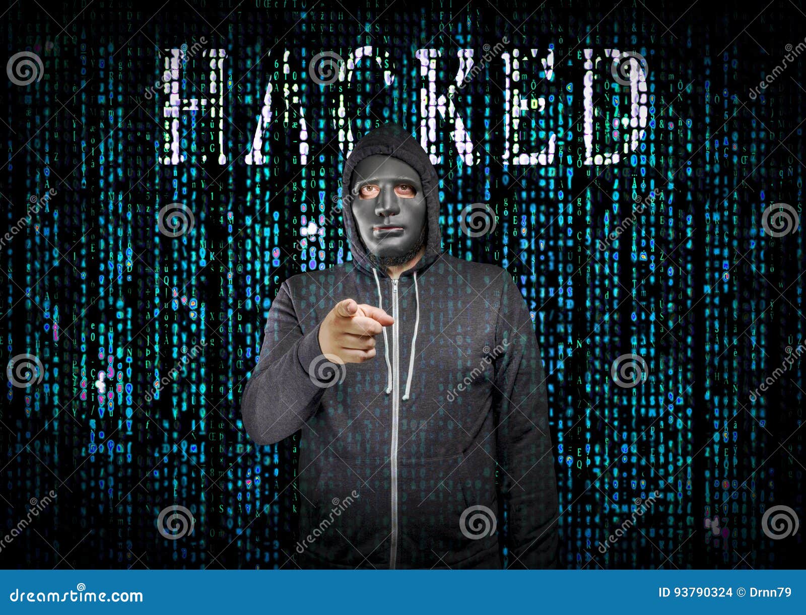 Hacker za maską zdjęcie stock. Obraz złożonej z bezpieczeństwo - 93790324