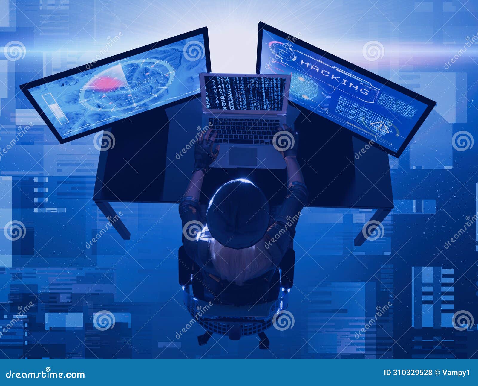 Hackers in Action, Computer Security Breach. Computer Problems and ...