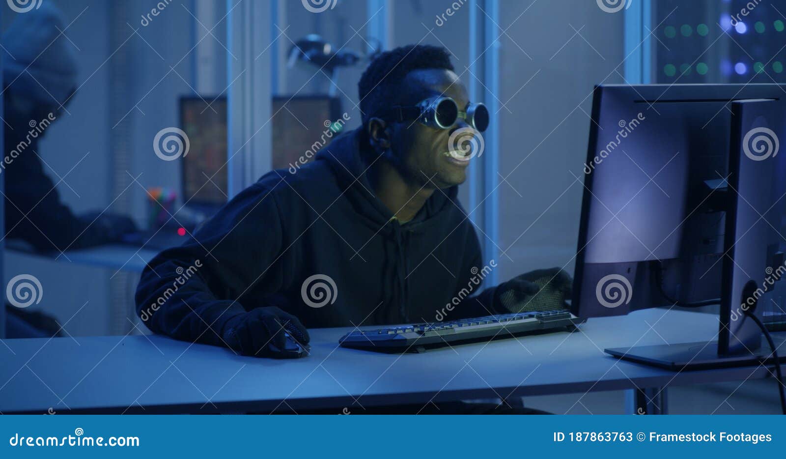 Hackers Breaking into a Data Center Stock Image - Image of dark, theft ...