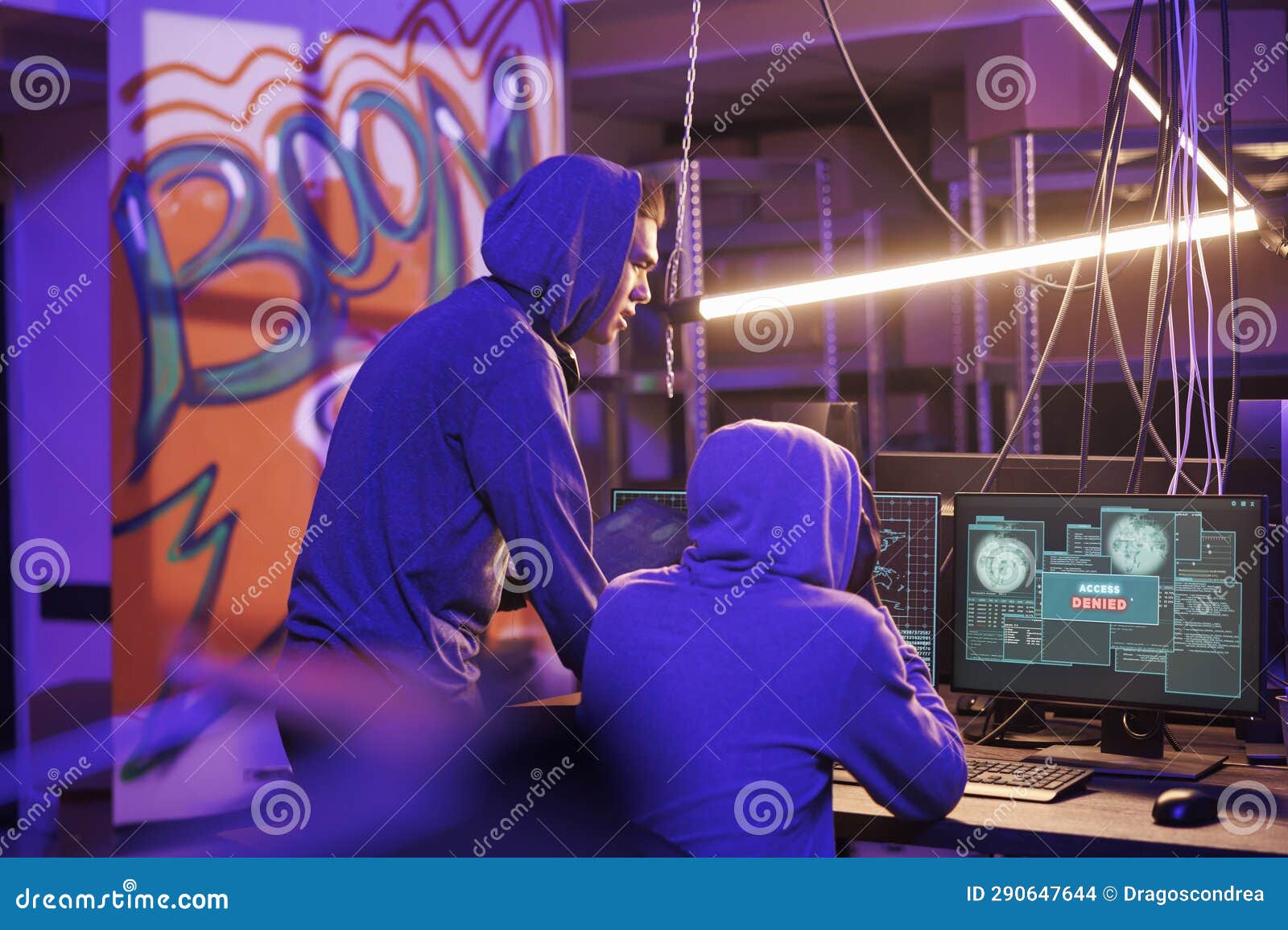 Hackers Getting Access Denied Stock Photo - Image of hacker, data ...