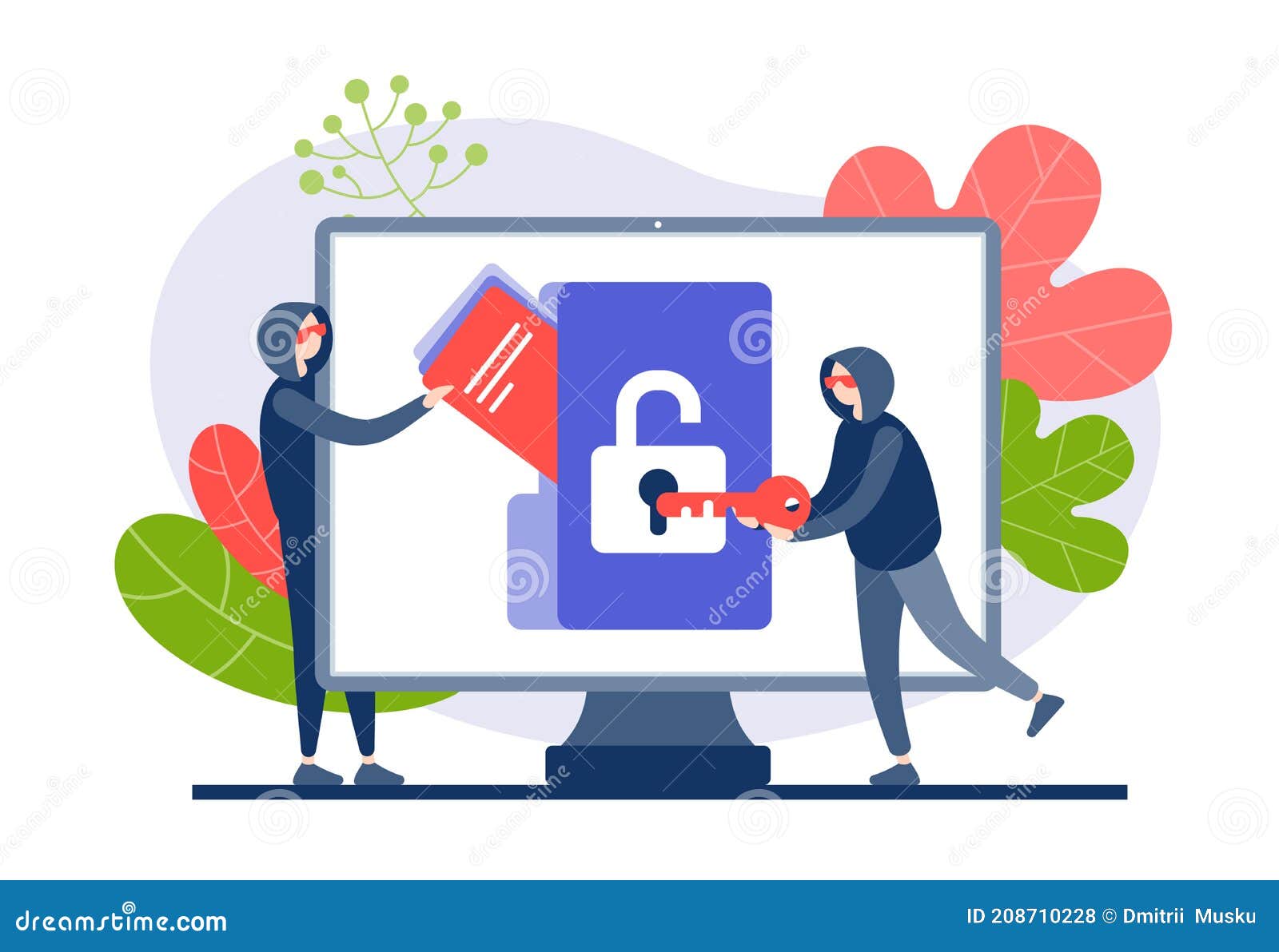 Hackers Characters Symbols Icons Collection Cartoon Vector ...