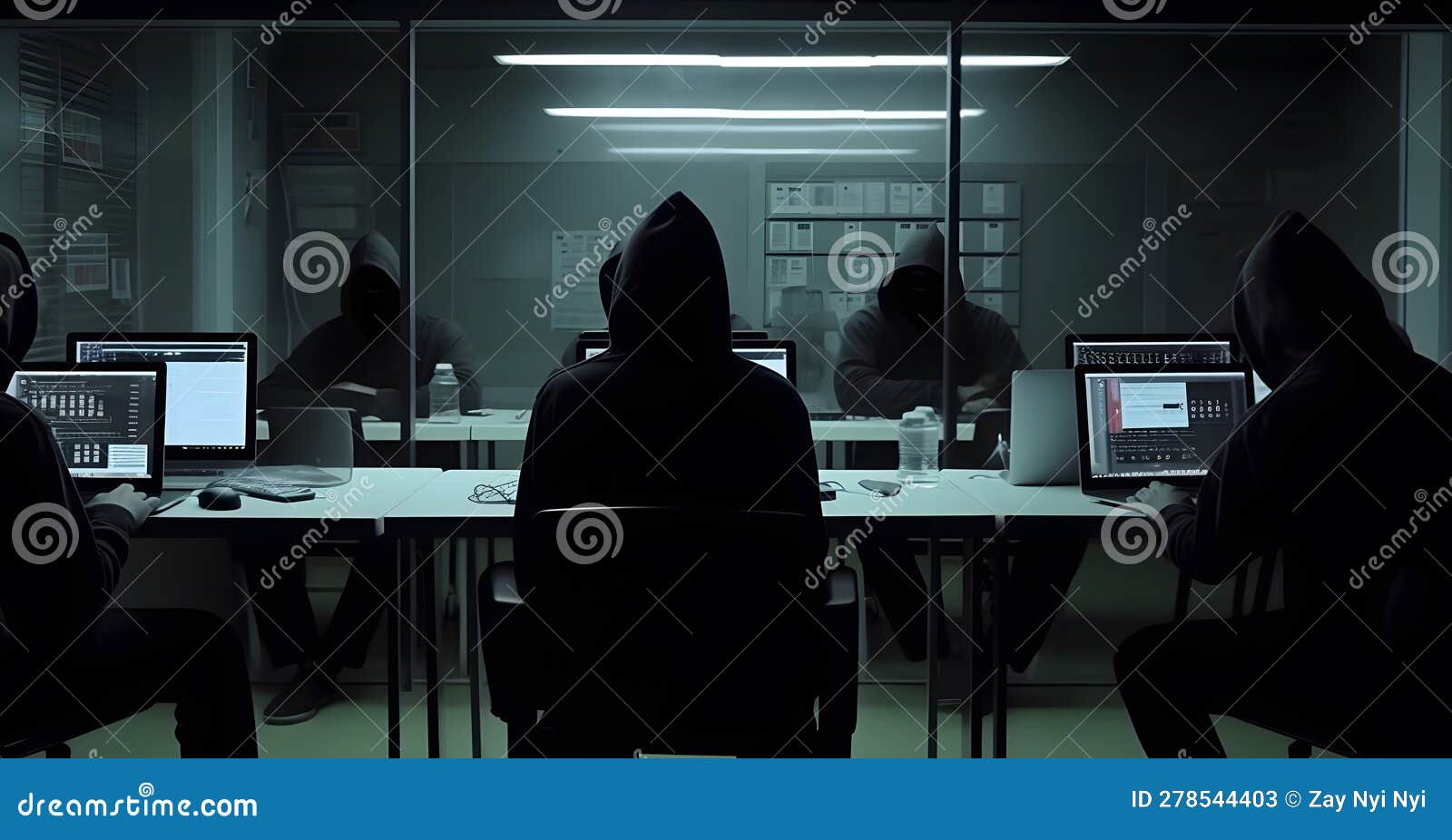 Hackers with Hoodies. Hacker Group, Organization or Association. AI ...