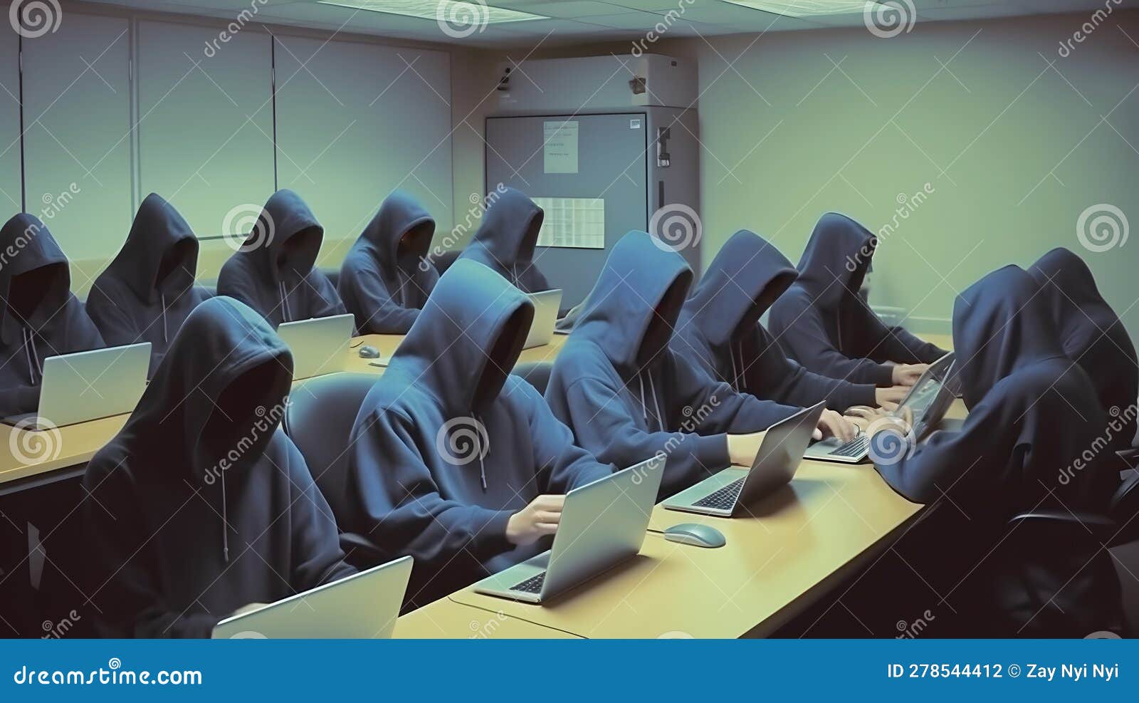 Hackers with Hoodies. Hacker Group, Organization or Association. AI ...
