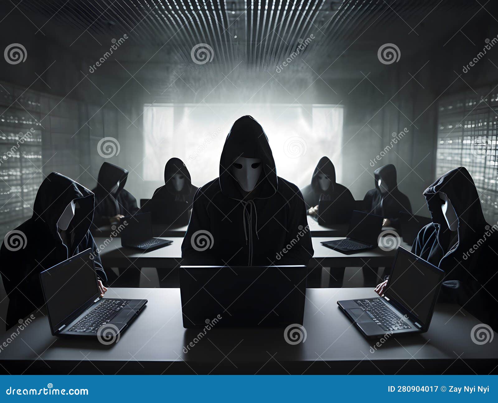 Hackers with Hoodies. Hacker Group, Organization or Association. AI ...