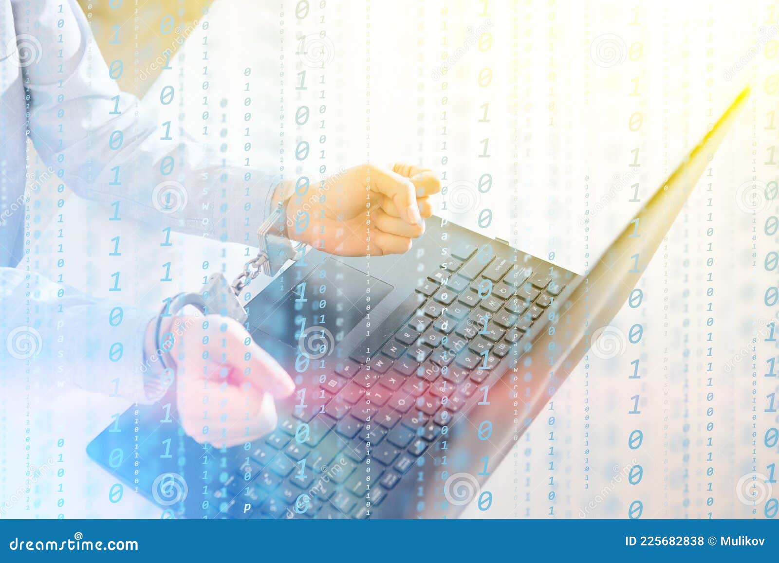 Hackers Programmer Look On Screen And Writes The Program Code Hack