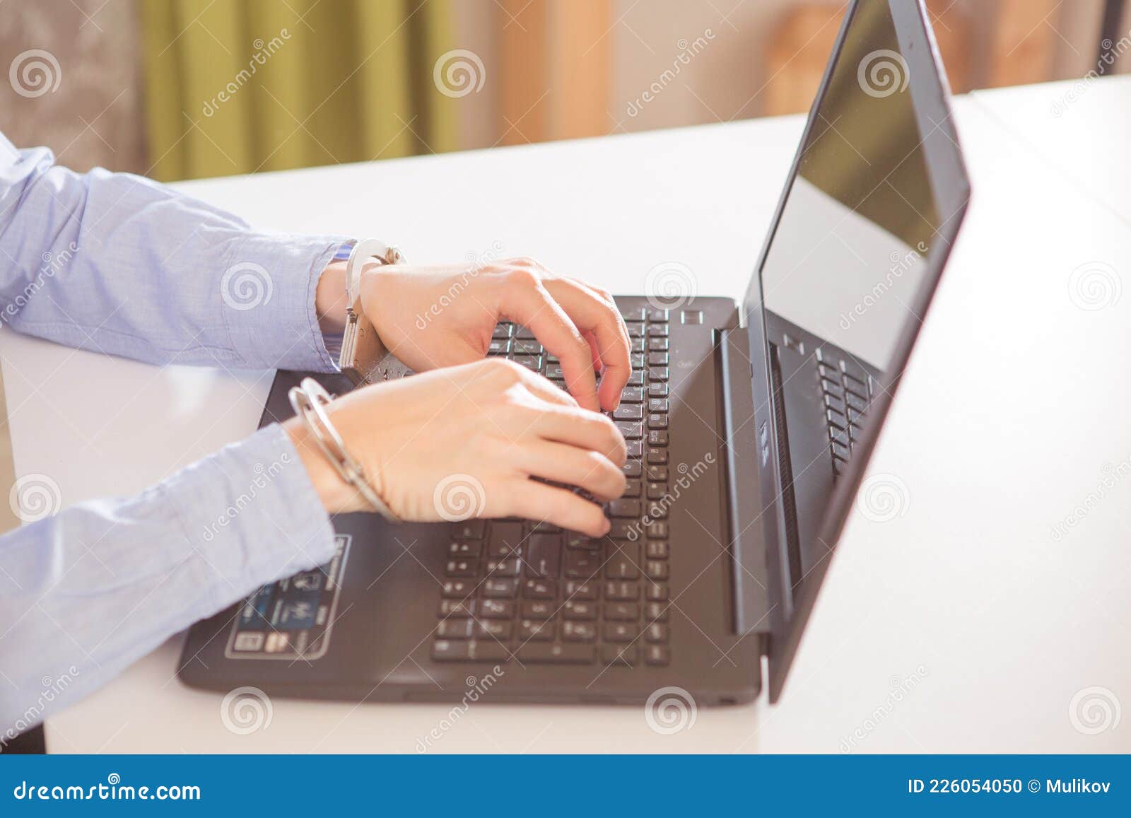Hackers Programmer Look On Screen And Writes The Program Code Hack