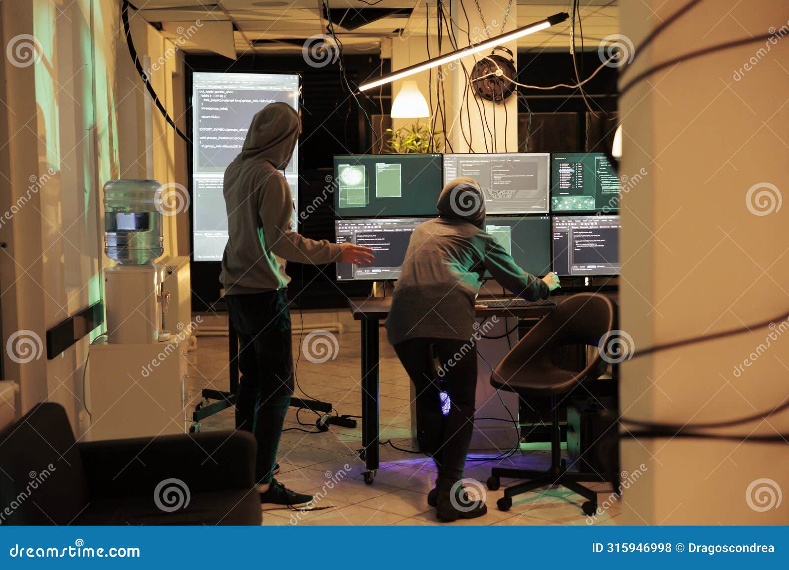 Hacking Of Database With Admin Access Side View Of Hacker Hands In Gloves Typing Malicious Code