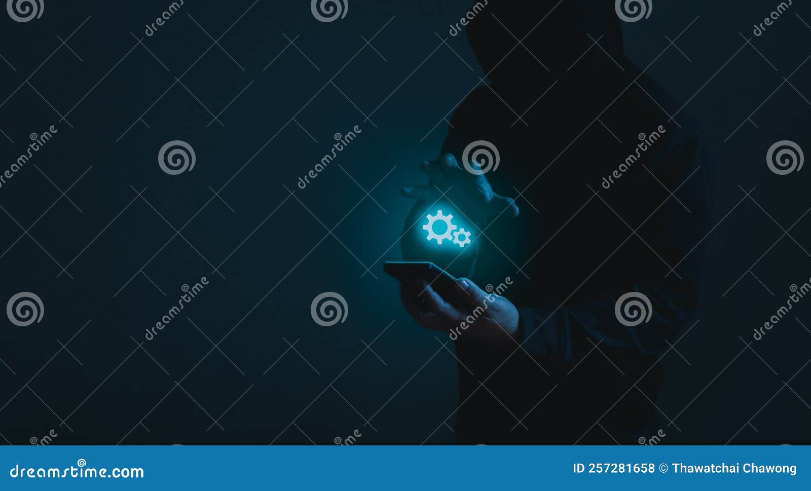 Hackers Spy on Cell Phones. Concept of Information Security System in ...