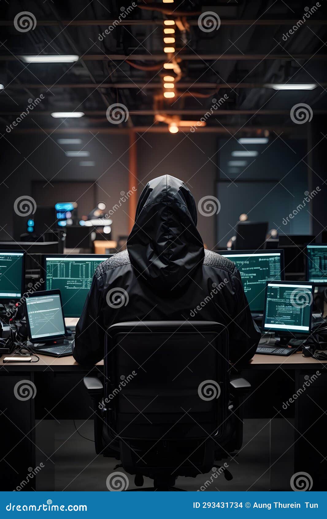 Hackers Using Laptops with Binary Codes Digital Interfaces Stock Photo - Image of interface ...
