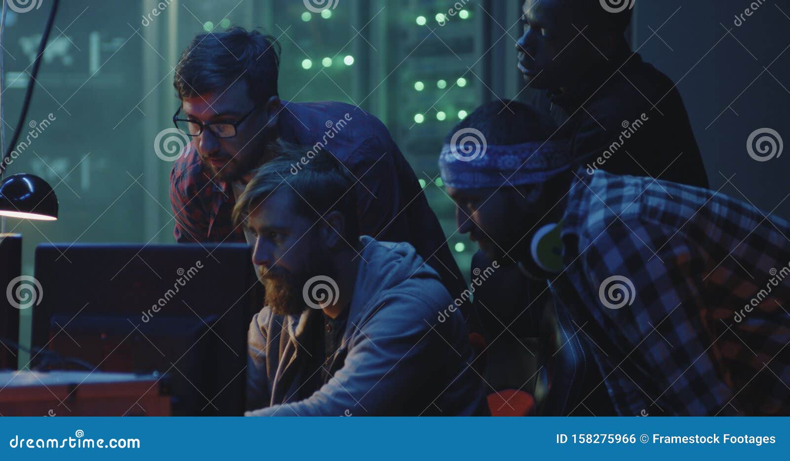 Hackers Working at Their Desks Stock Photo - Image of cooperation ...
