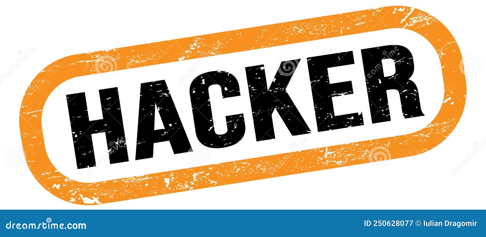 Hackertext Auf Orangeblack-Stempelzeichen Stock Abbildung ...