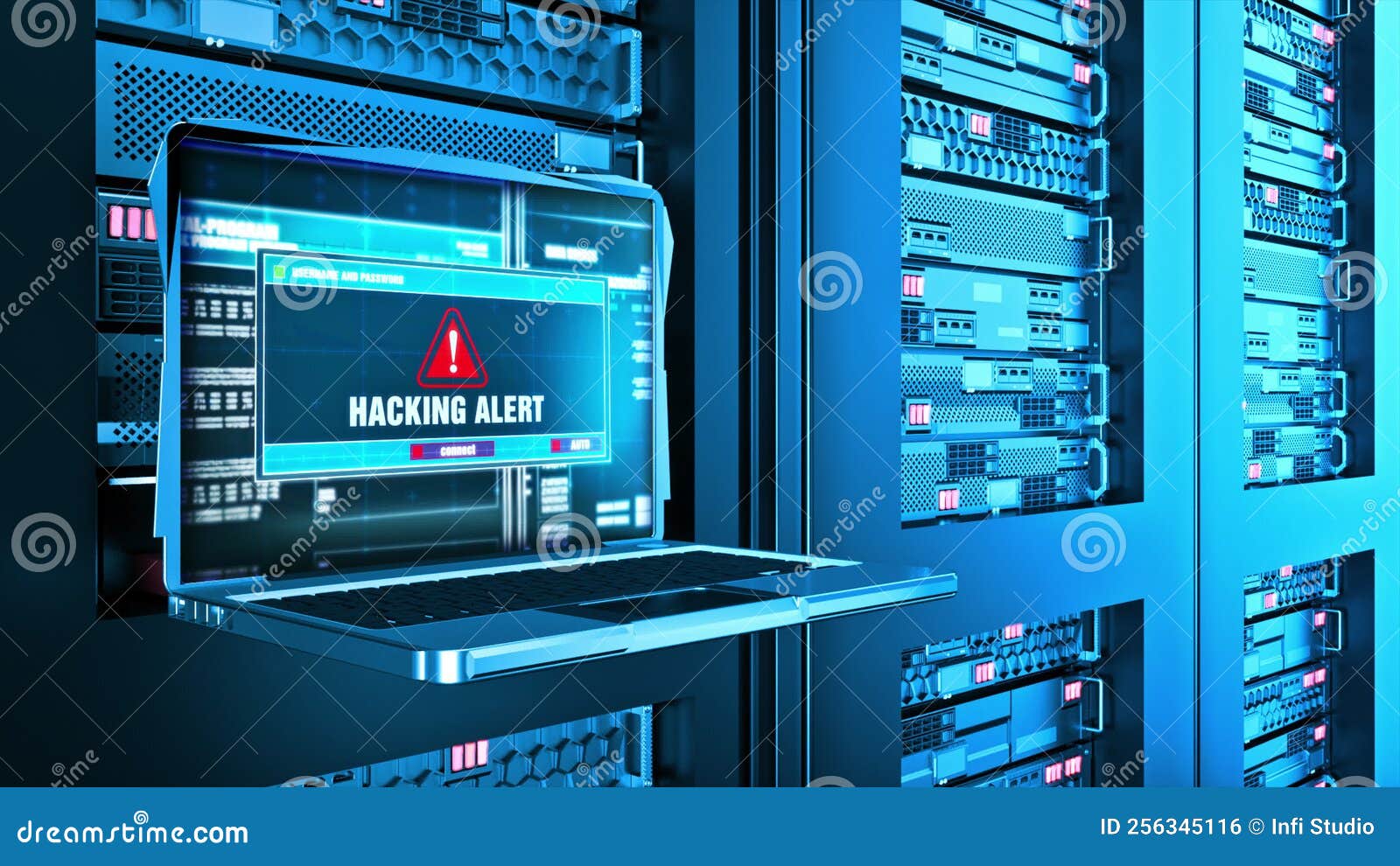 Hacking Alert Warning Error Alert Text on Computer Screen Stock Footage ...